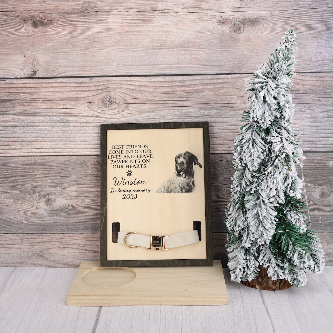 Memorial Pet Collar Frame,personalized Pet Photo Frame,pet Collar ...