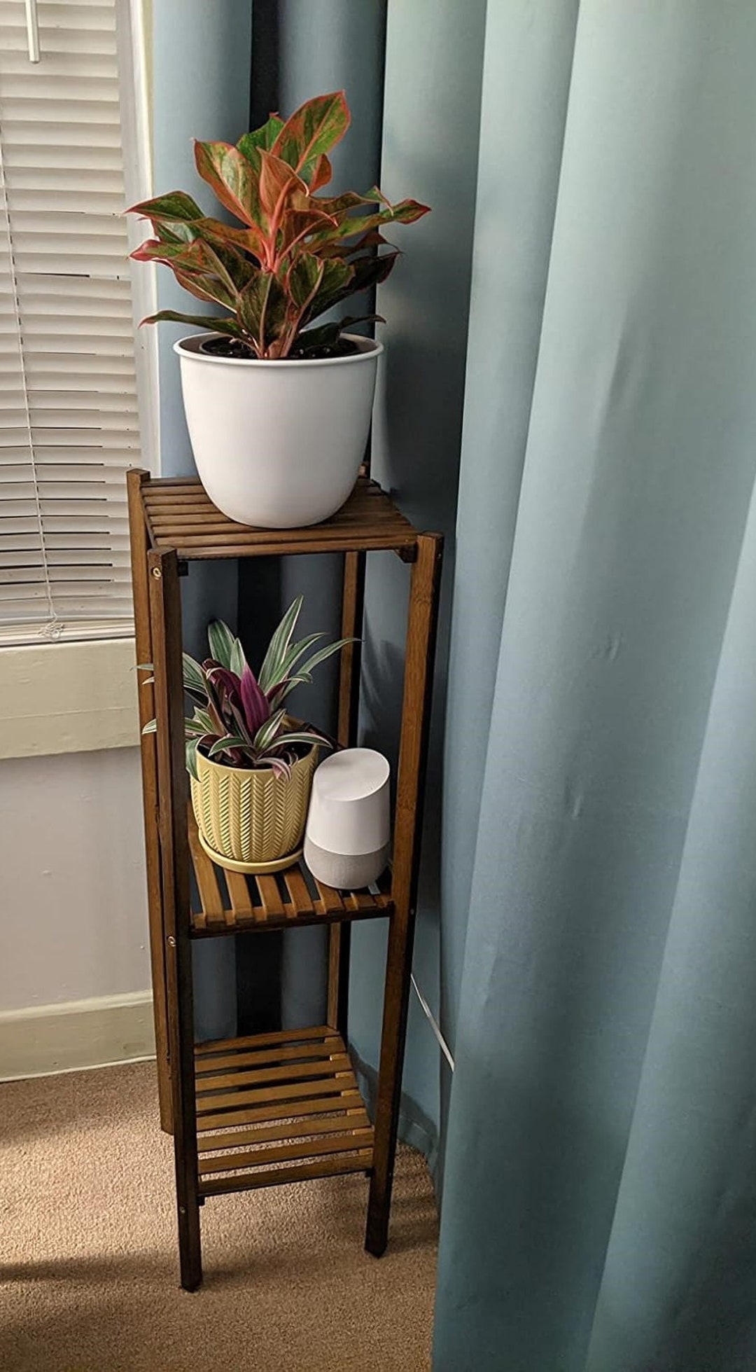 Multiple Flower Pot Holder Shelf Planter Display Shelving Unit Bamboo ...