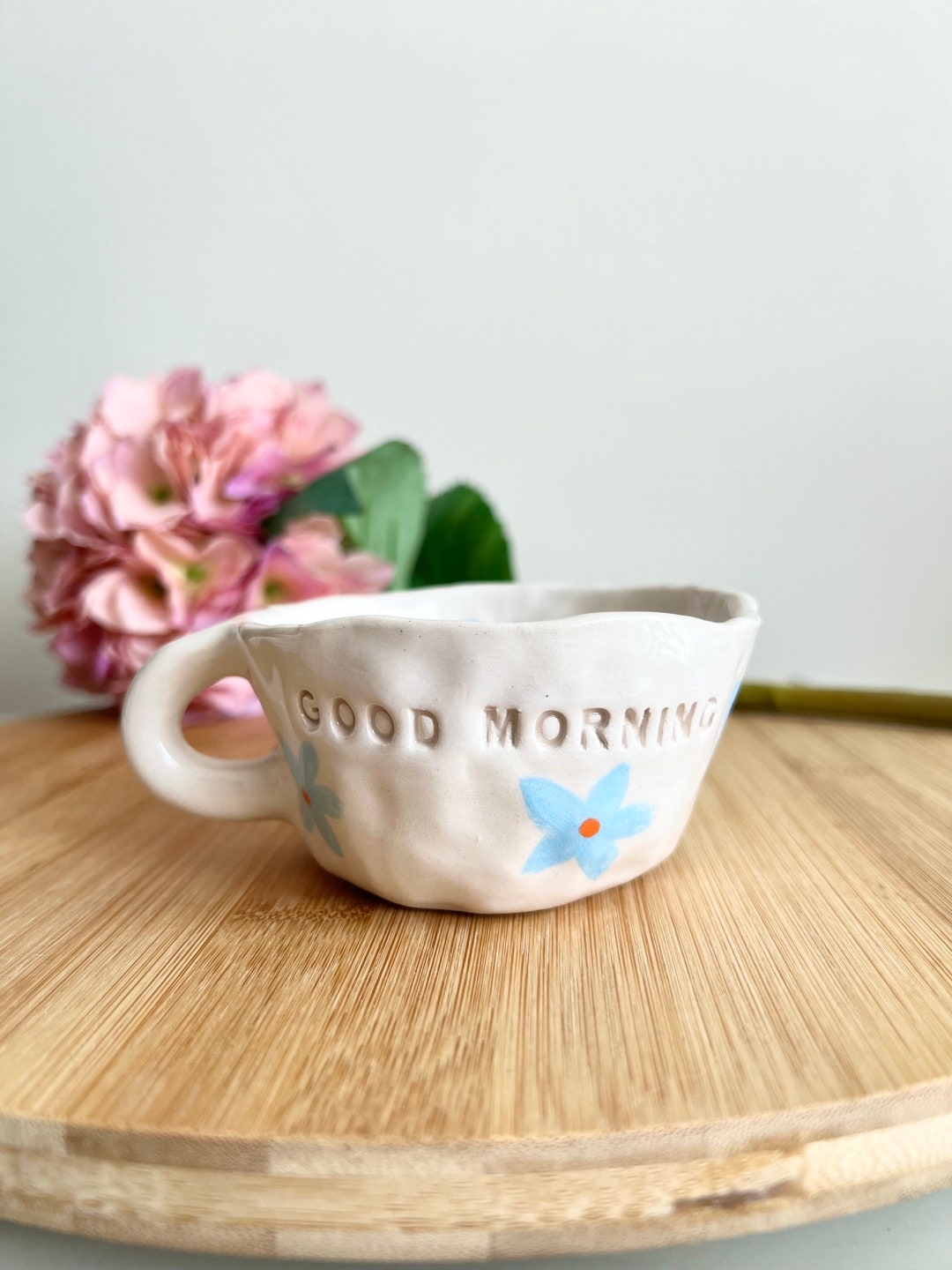 Ceramic Mug With Flowers ,handmade Cup, Handmade Ceramics Mug ...
