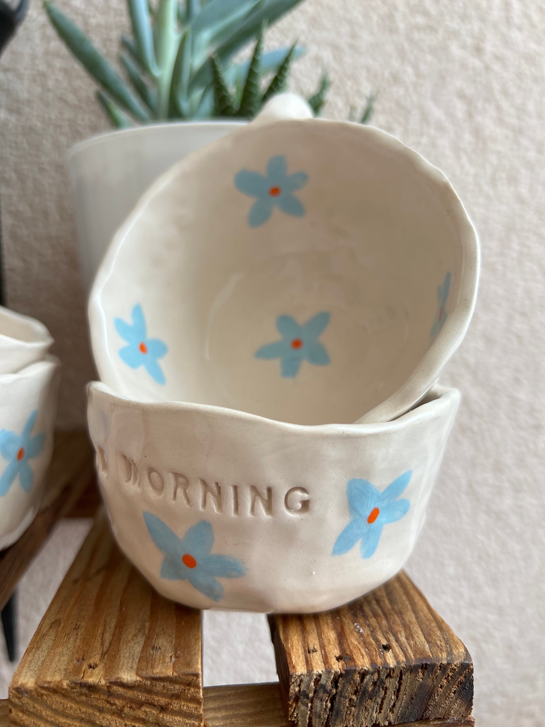 Ceramic Mug With Flowers ,handmade Cup, Handmade Ceramics Mug ...