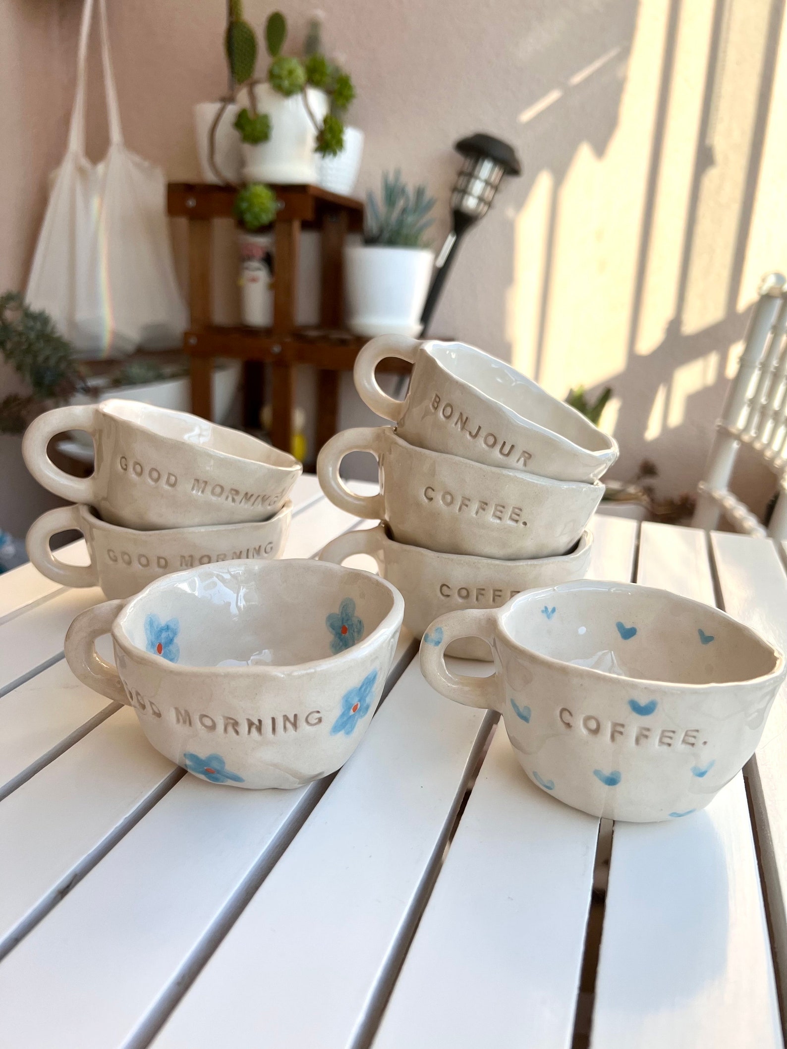 Ceramic Mug With Flowers ,handmade Cup, Handmade Ceramics Mug ...