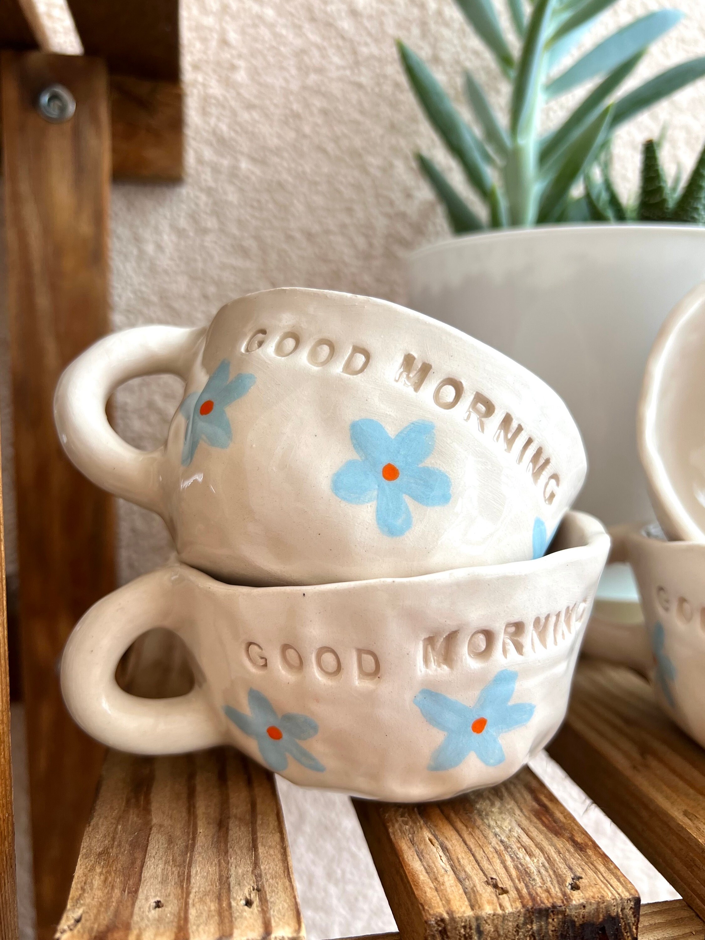 Ceramic Mug With Flowers ,handmade Cup, Handmade Ceramics Mug ...