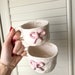 Pink Bow Mug, Coffee , Handmade Ceramics Special Mug, Mugs, 3D , Pink ...