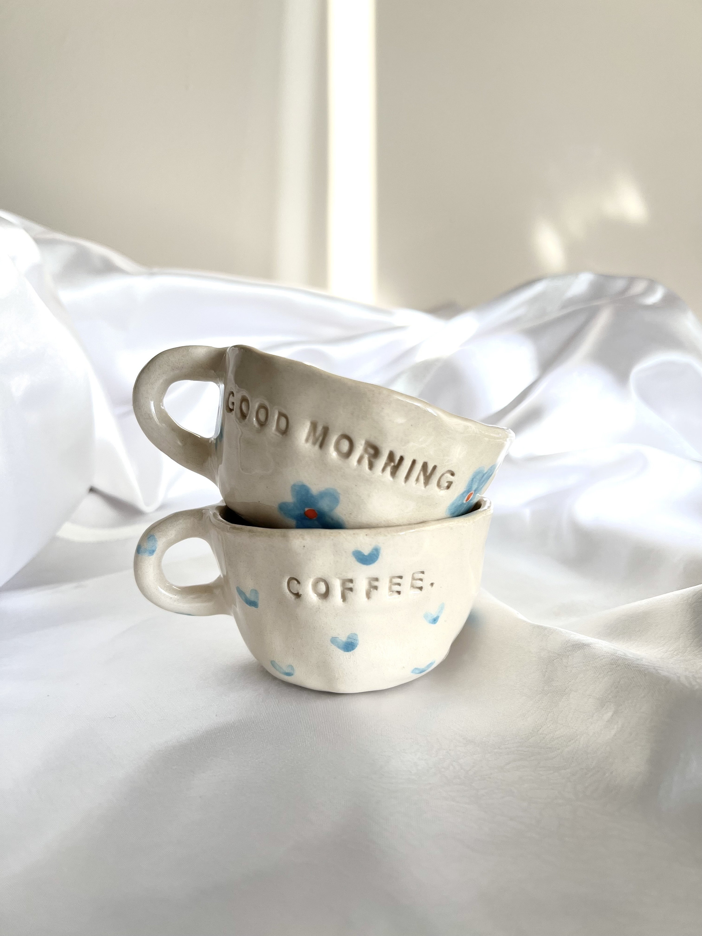 Ceramic Mug With Flowers ,handmade Cup, Handmade Ceramics Mug ...