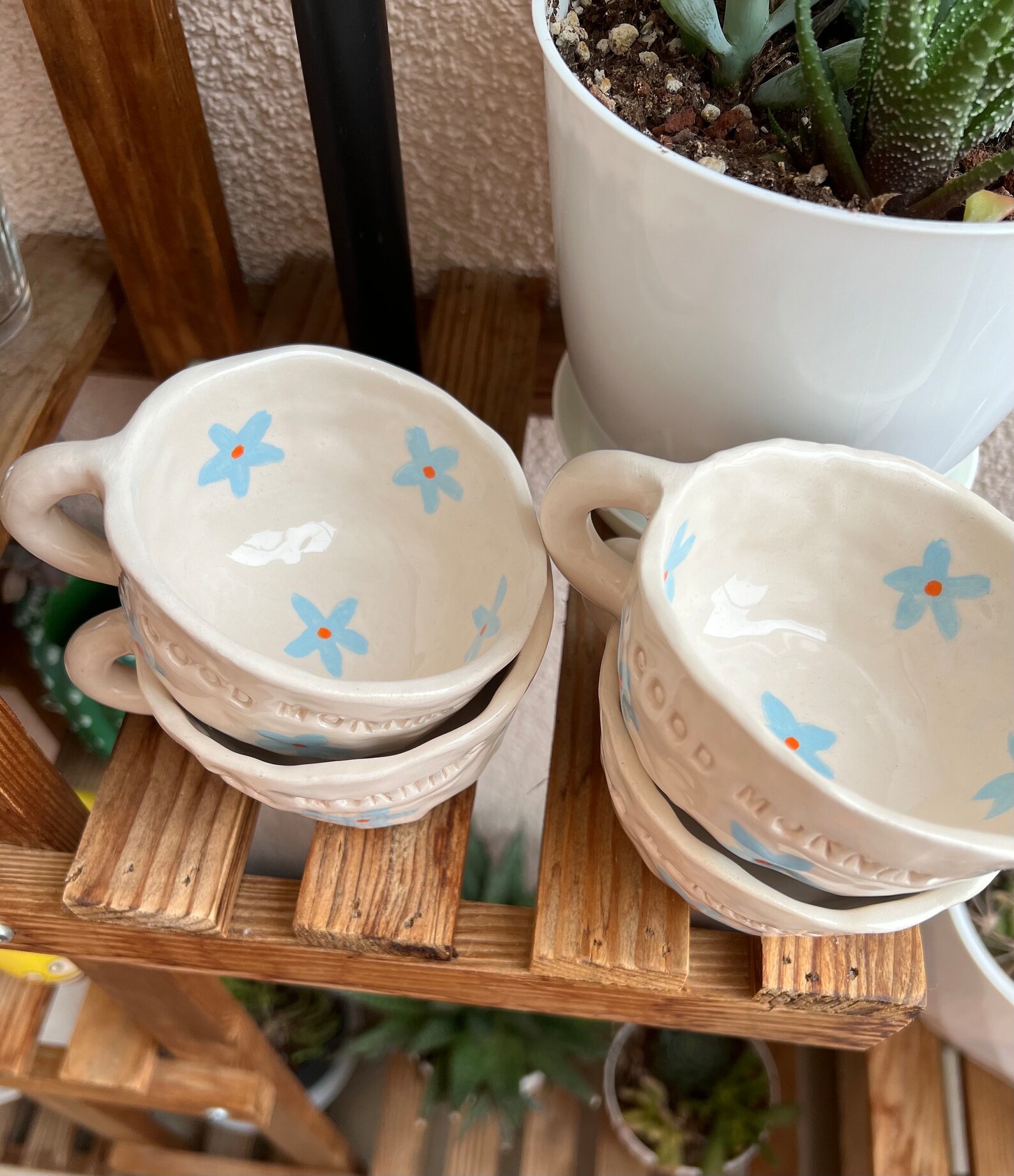 Ceramic Mug With Flowers ,handmade Cup, Handmade Ceramics Mug ...