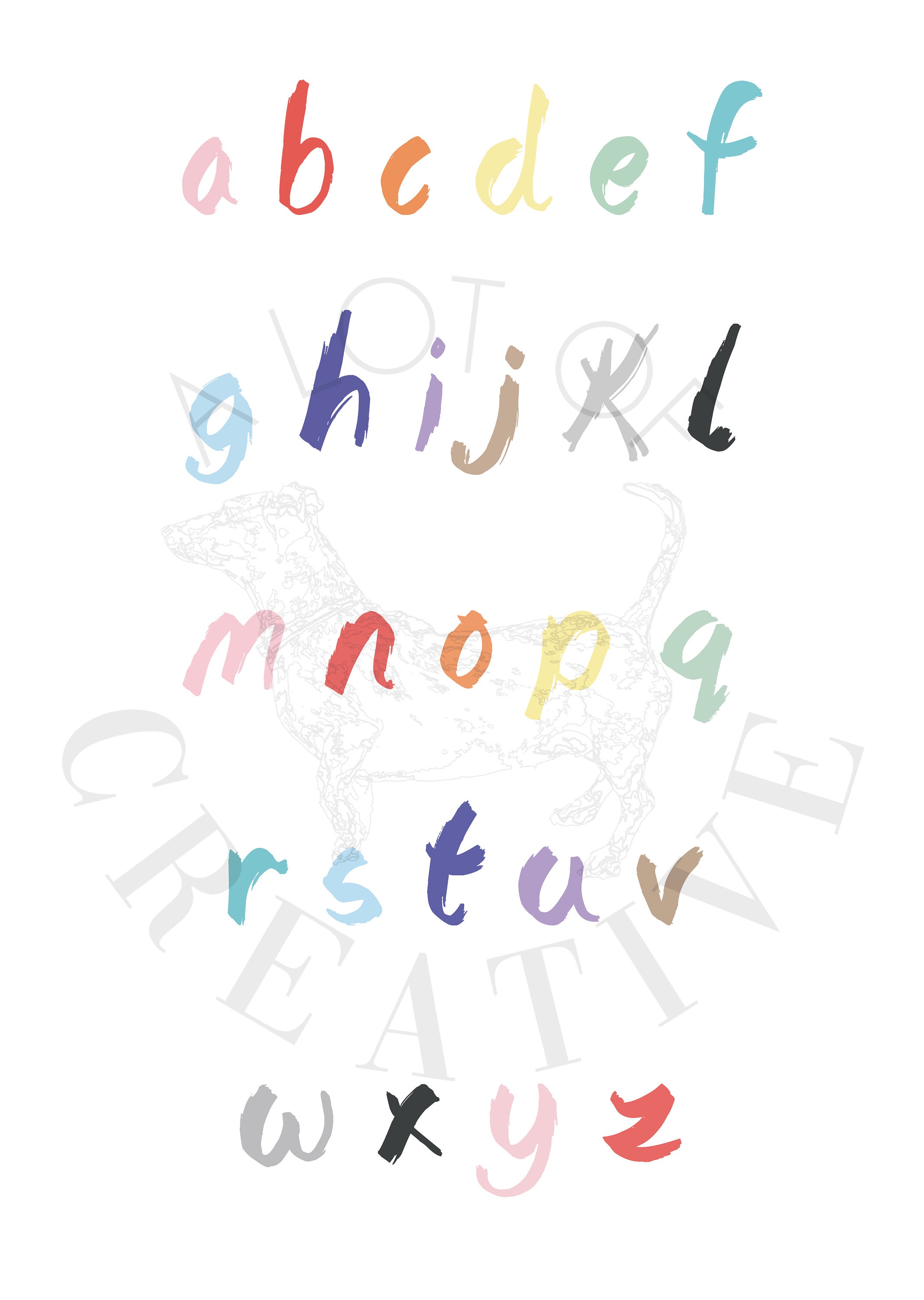 A3 Portrait Lowercase Alphabet Digital Poster - Etsy