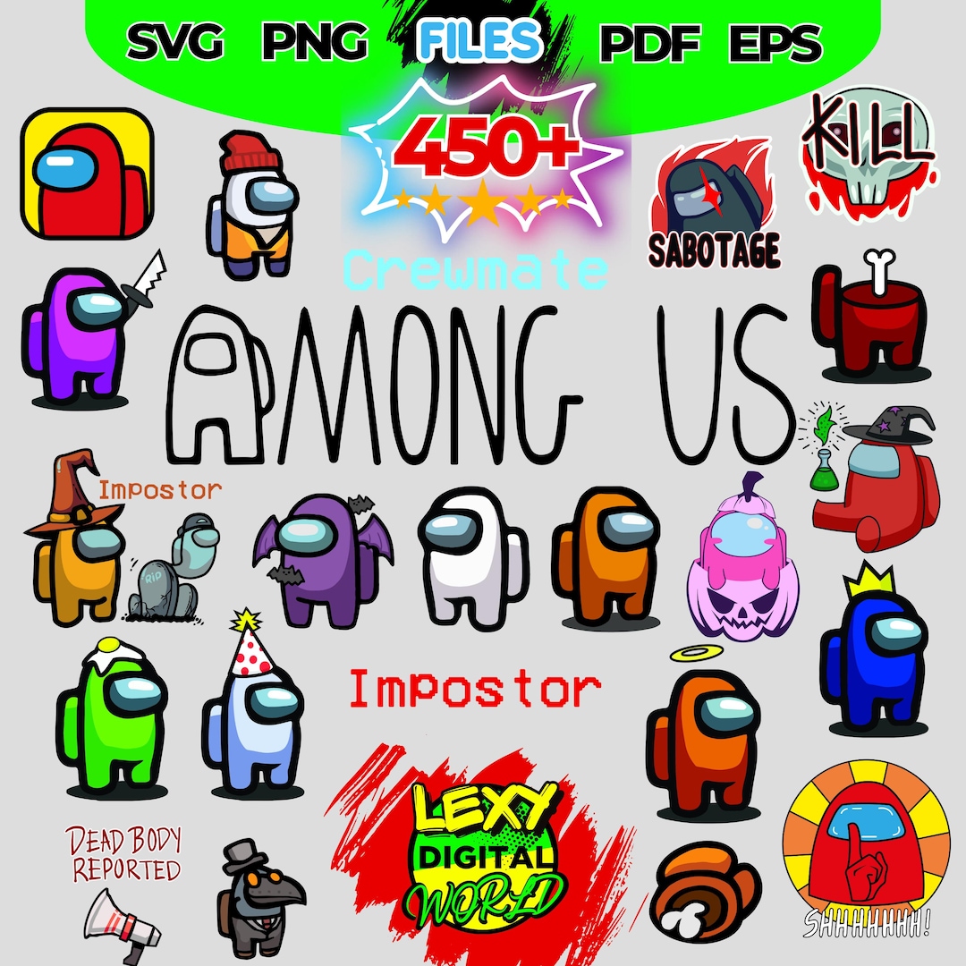 450 Files Among Us SVG Bundle, Among Us Character SVG, Among Us Shirt ...