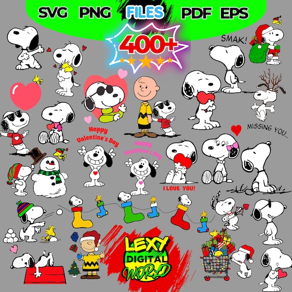 Snoopy Svg - Etsy