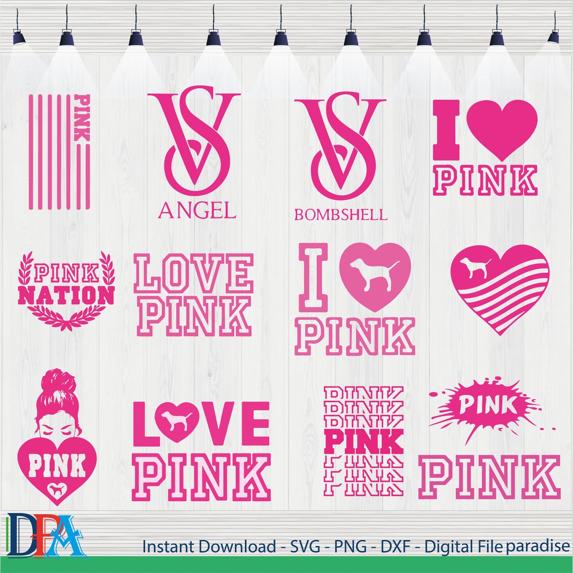 Pink Svg, Pink Svg Bundle, I Love Pink, Pink Cut File, Pink Cricut ...