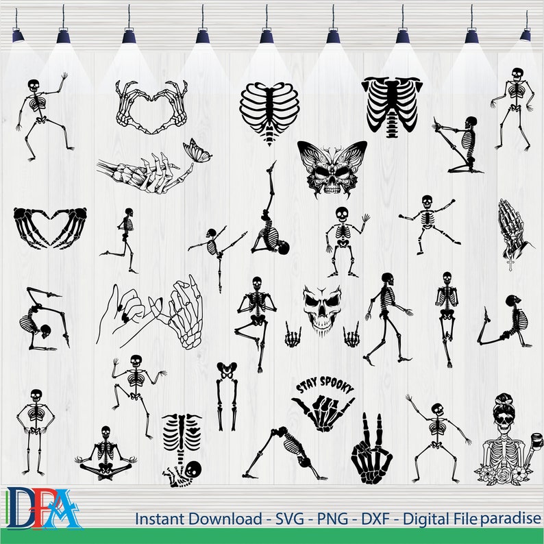 SKELETON SVG Skeleton Svg Bundle Skeleton Clipart Skeleton - Etsy Australia