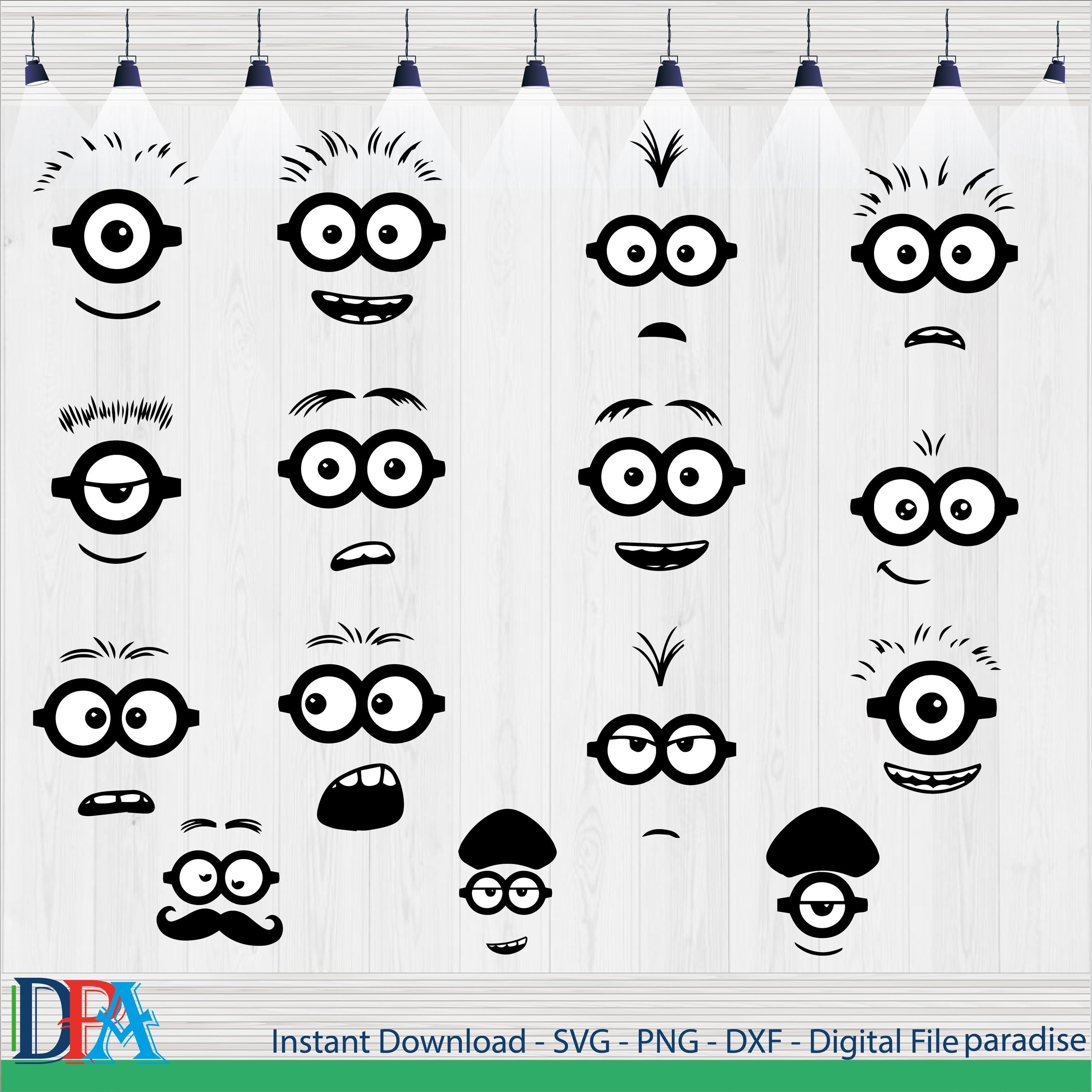 Minion Face Svg, Minion Face Vector, Funny Minion Face, Minion Eyes ...