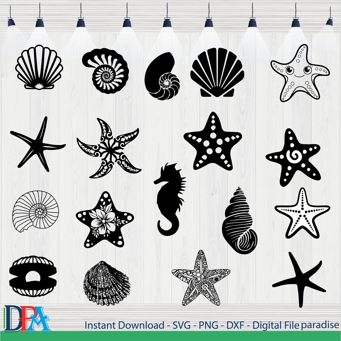 Seashell SVG, Seashell Cricut, Seashell Cut Files, Seashell Silhouette ...