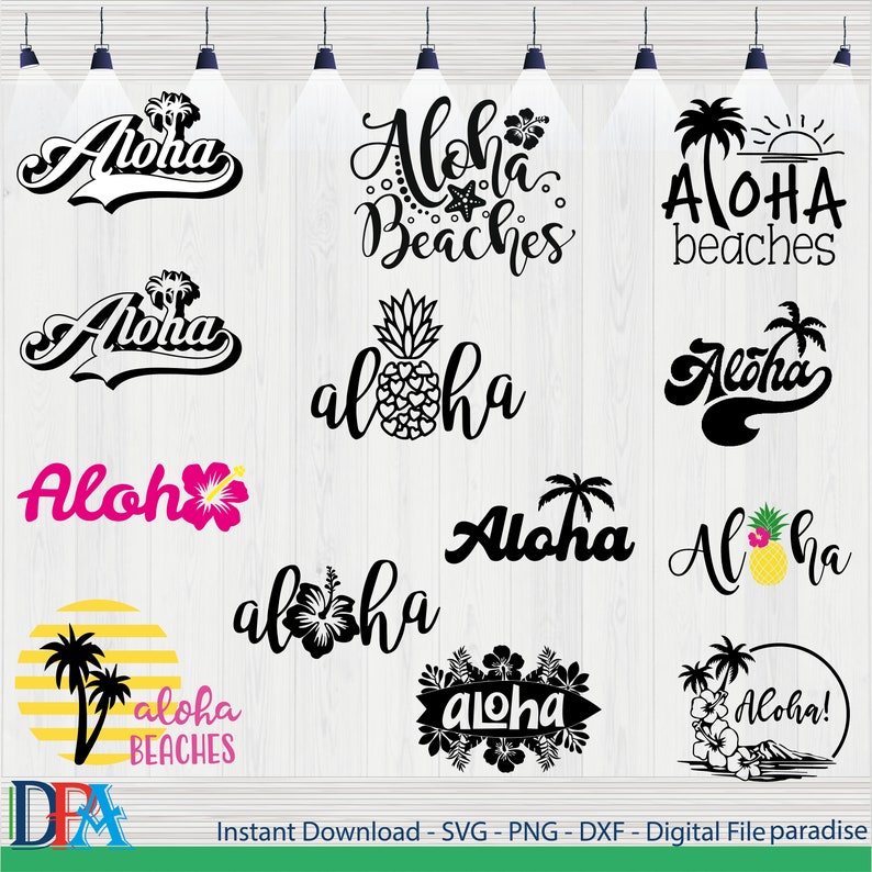 Aloha Svg, Aloha Png, Hawaii Svg, Hibiscus Svg, Aloha Summer, Aloha ...