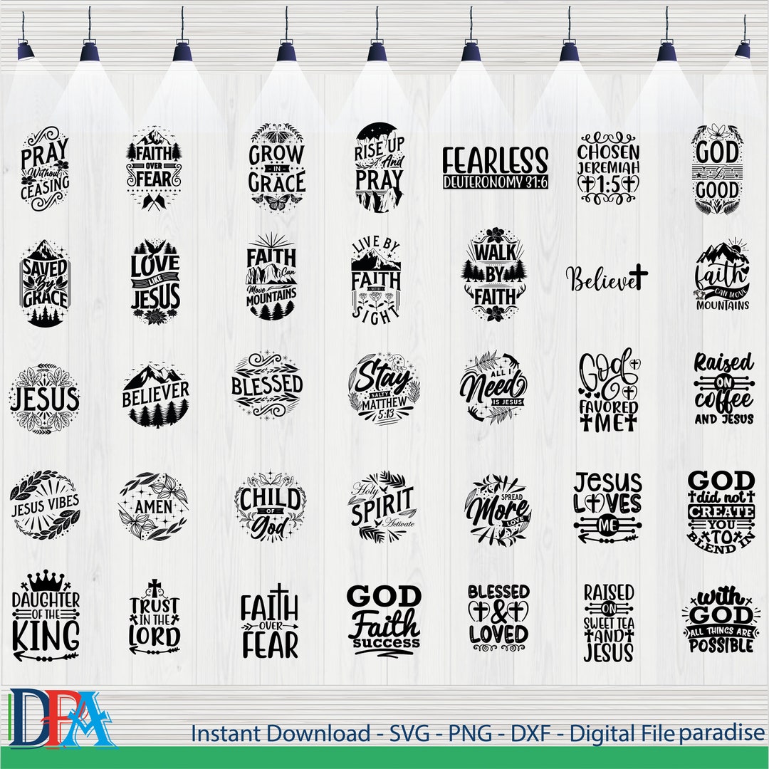 Christian Bundle SVG, Scripture Bundle, Instant Download, Bible Verse ...