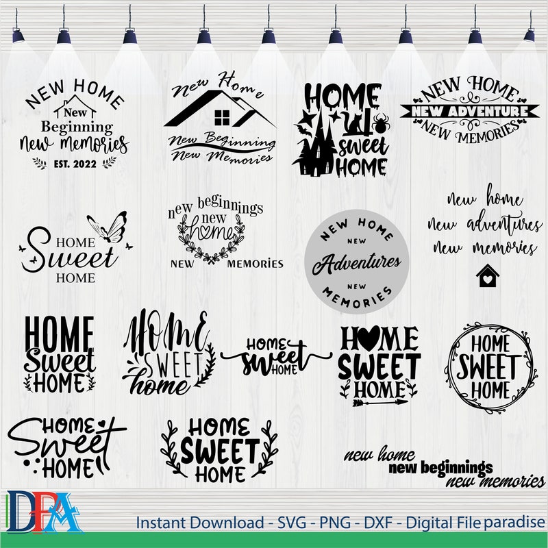 New Home Svg - Etsy