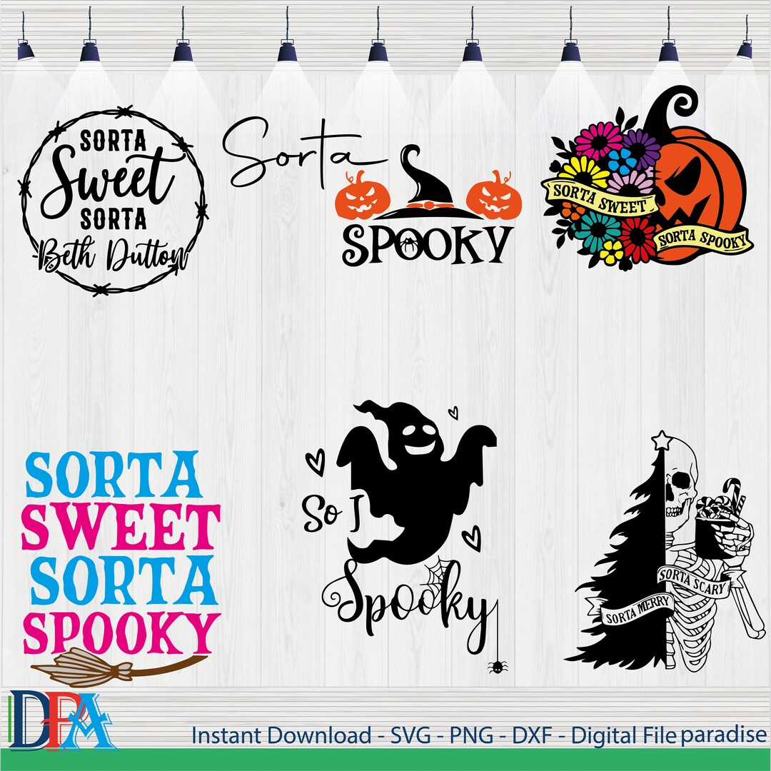 Sorta Sweet Sorta Spooky Svg, Floral Pumpkin Svg, Spooky Season Svg ...