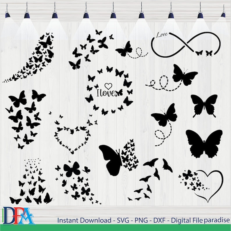 Flying Butterflies Svg Bundle Butterfly Svg Butterfly Design Layout