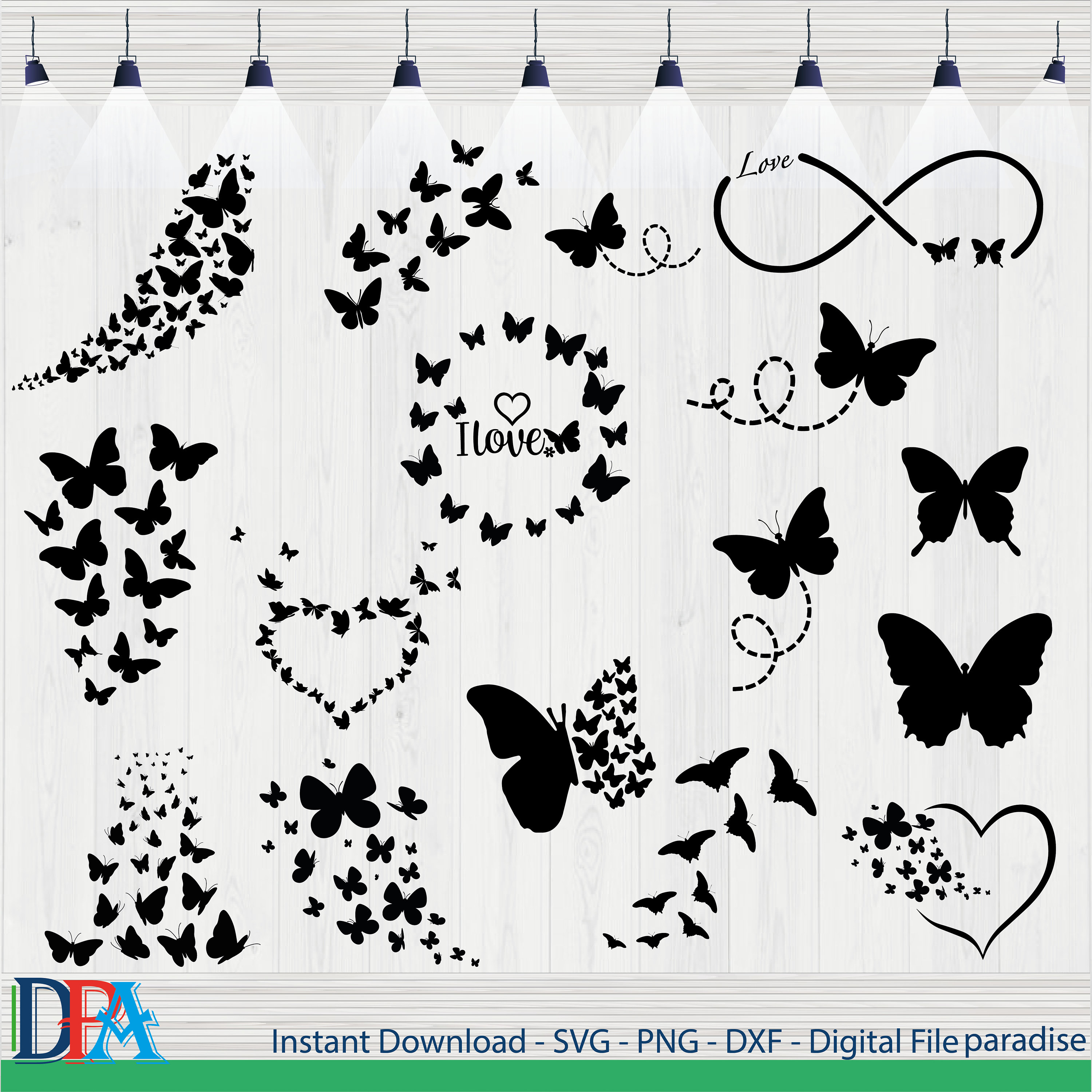 Flying Butterflies Svg Bundle, Butterfly Svg, Butterfly Design Layout ...