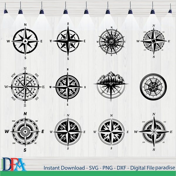 Compass Svg - Etsy