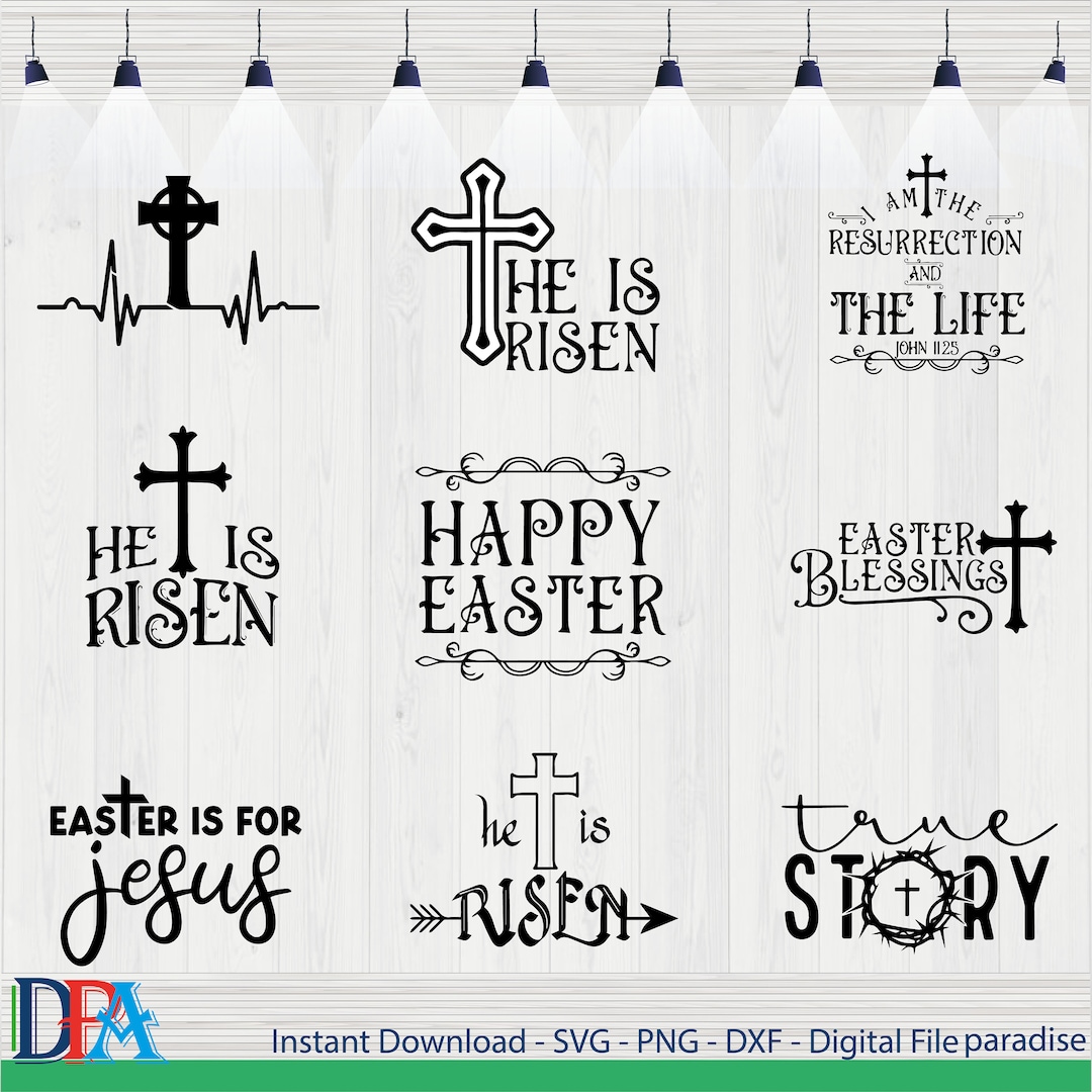 Christian Easter SVG Bundle, Easter SVG, Christian Svg, Bunny Svg ...