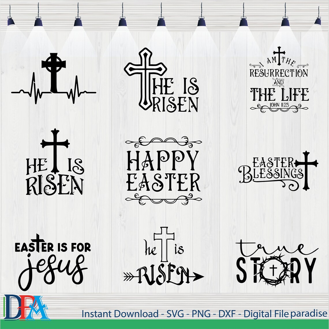 Christian Easter SVG Bundle, Easter SVG, Christian Svg, Bunny Svg ...
