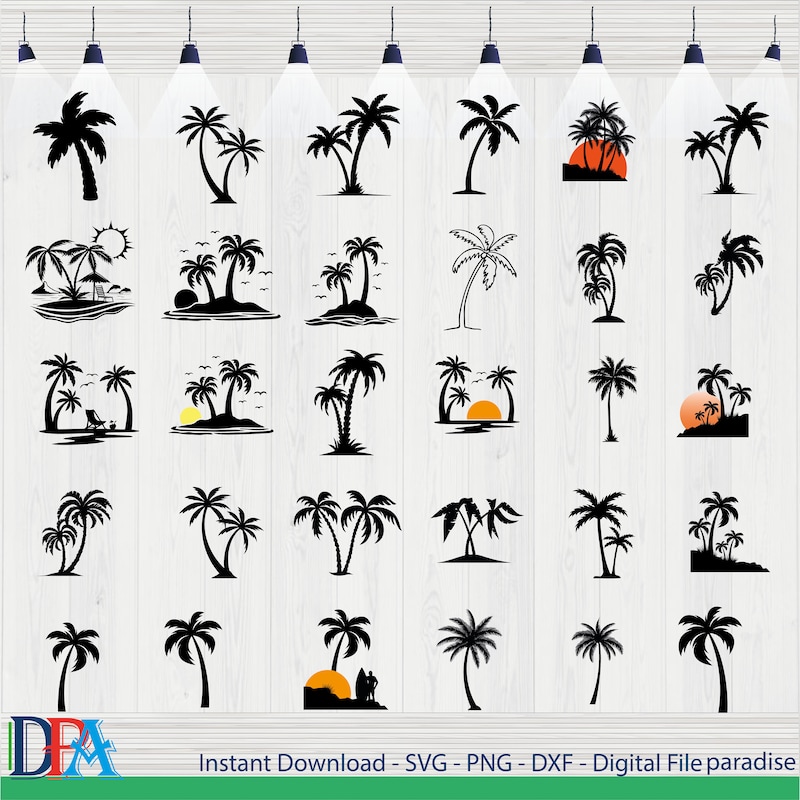 Palm Tree Stamp - Etsy