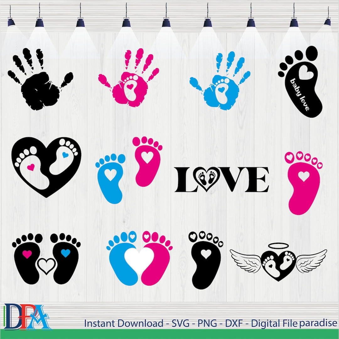 Baby Footprint SVG, Baby Feet SVG, Baby Svg, Baby Footprints Clipart ...