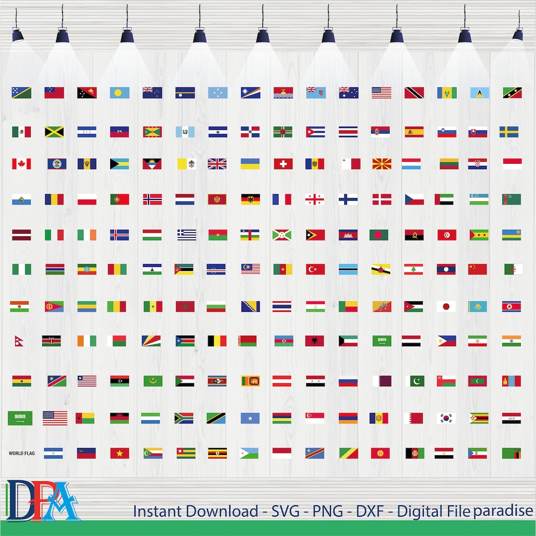 DESIGNS Flags of the World SVG Bundle, Country Flag Svg, America Flag ...