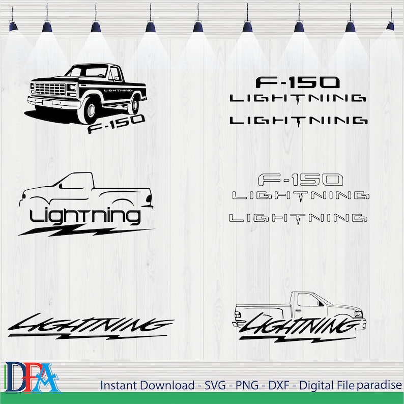 Lightning Vector Pack,f150 Truck PNG, F 150 Svg, Clipart, Cricut ...
