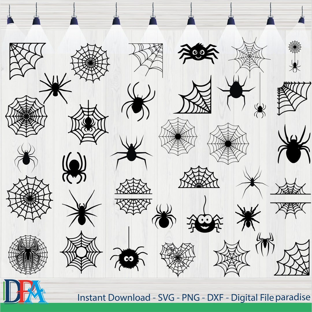 Spider SVG / Spider Web SVG / Insect SVG / Cobweb Svg / Halloween Svg ...