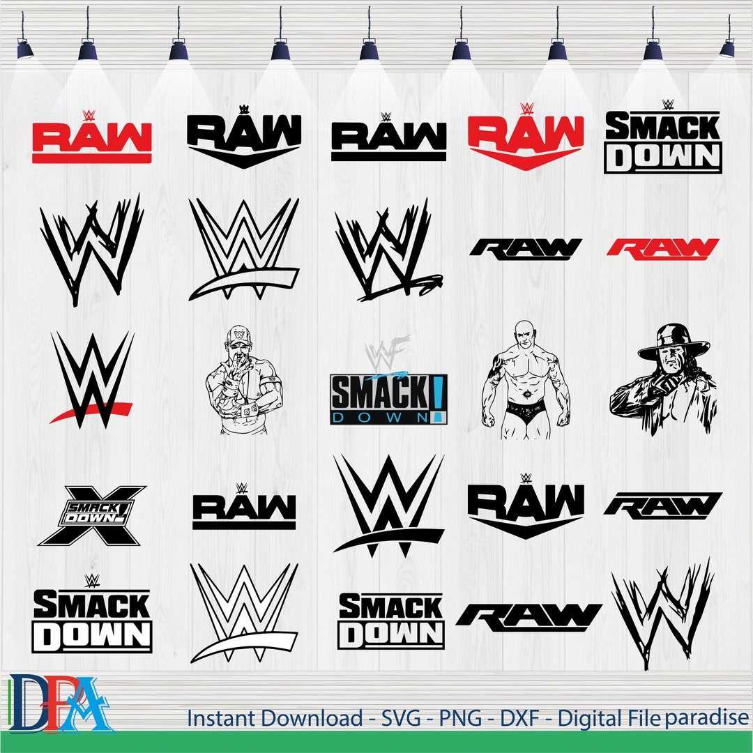 WWE Svg Bundle, PNG, Clipart, Cricut Bundle, Digital Prints, Instant ...