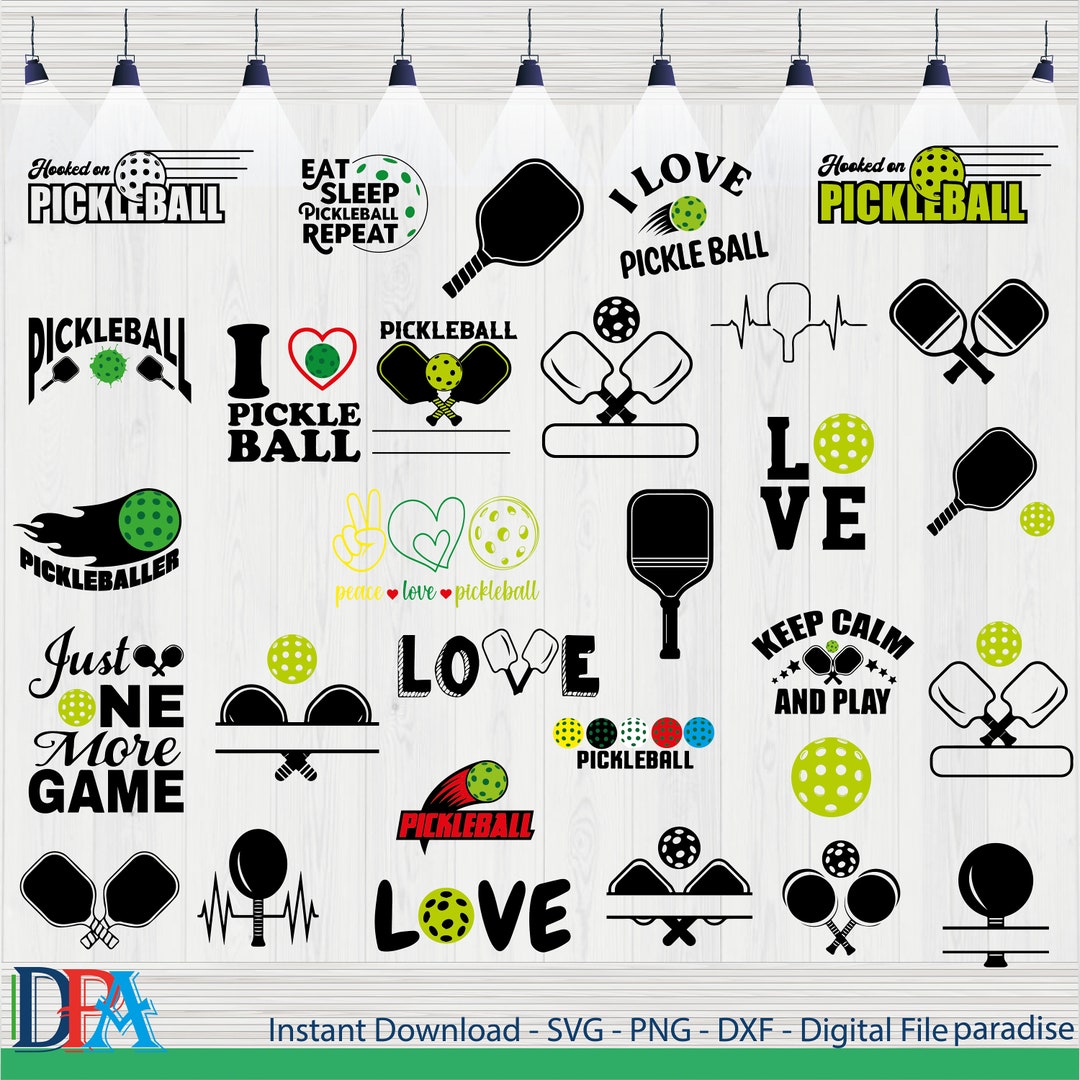 Pickle Ball Svg Bundle, Pickleball Png, Love Pickleball, One More Game ...