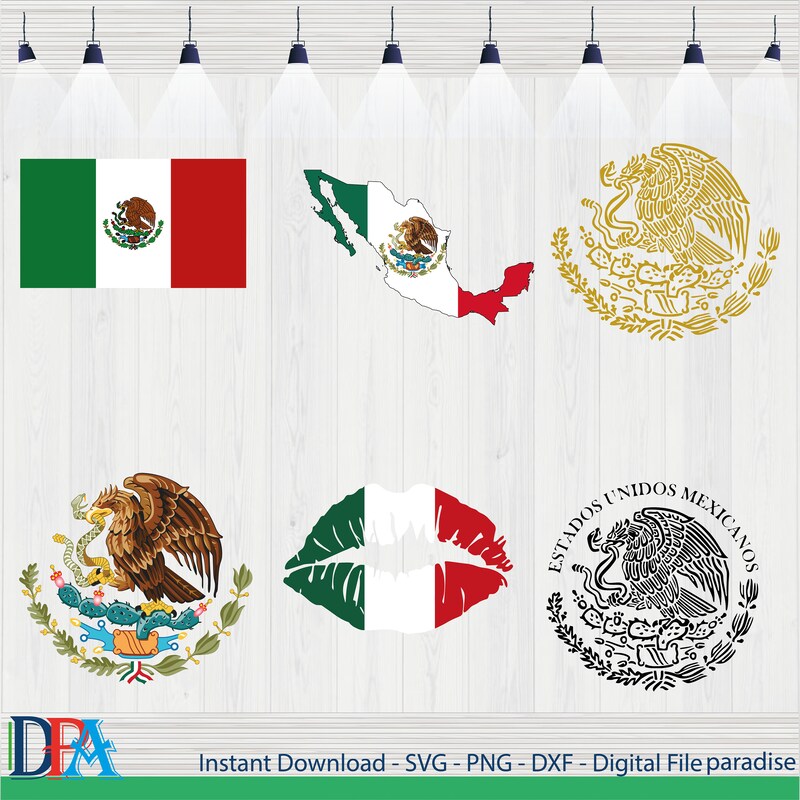 Mexican Flag Svg - Etsy