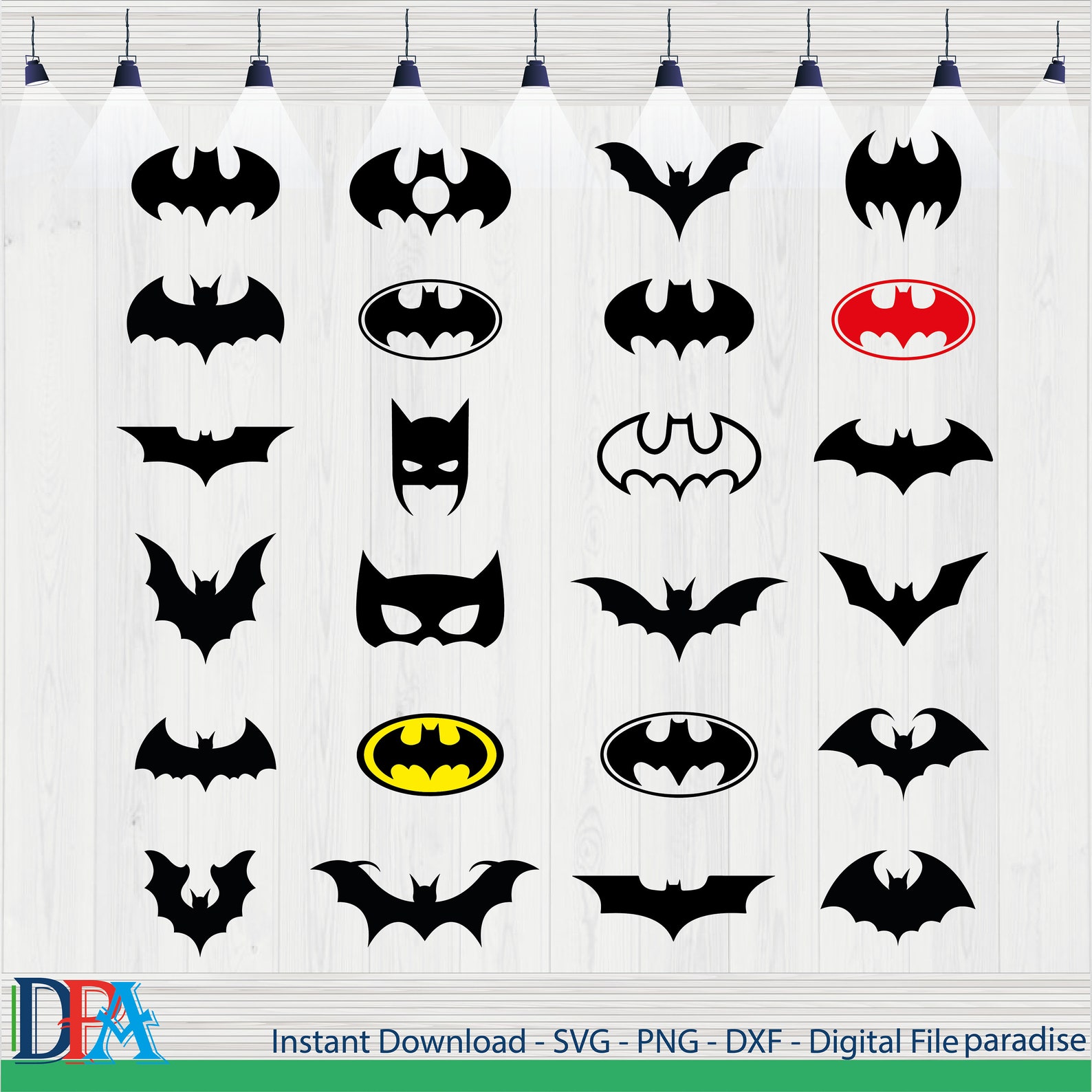 Bat Vector Illustration Bundle,super Hero,design,drawing,svg,png,jpeg ...