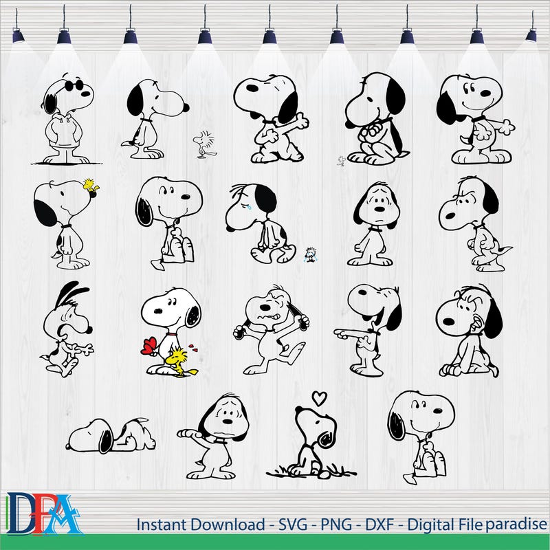 Snoopy Outline - Etsy