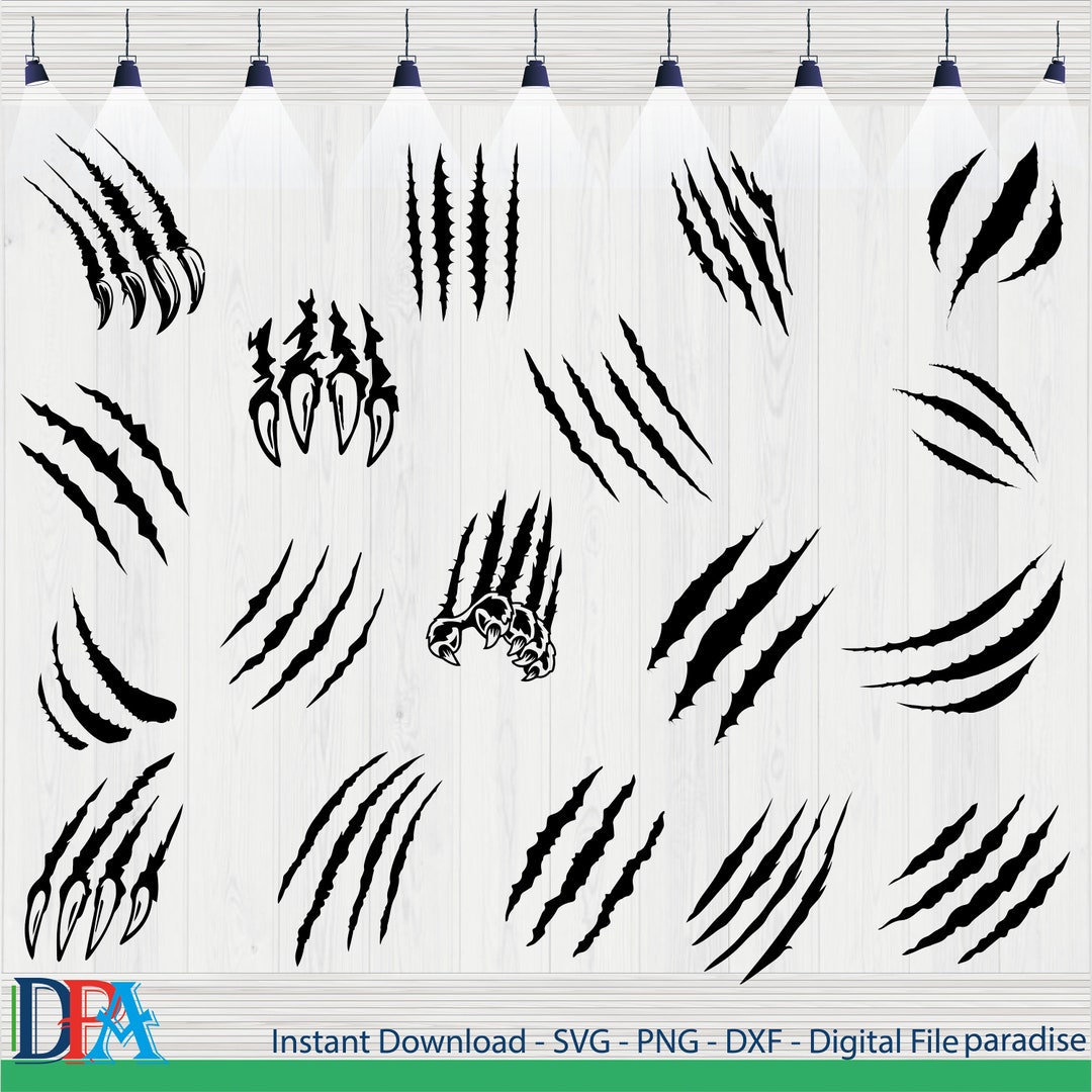 Claw SVG Bundle, Claw PNG Bundle, Claw Clipart, Dino Claw, Marks Svg ...