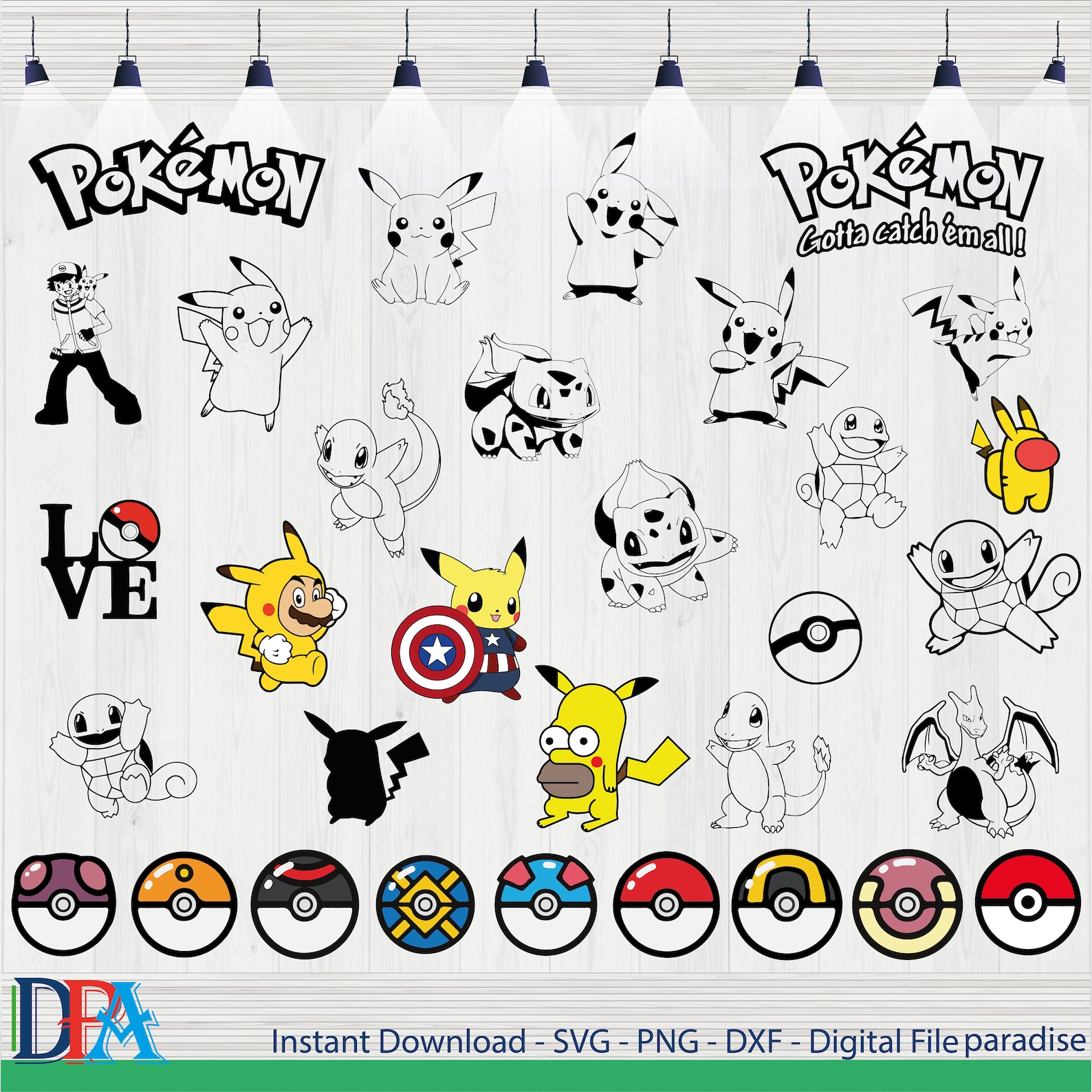 Pokemon Svg, Pokeball Svg, Balbasaur Svg, Pikachu Svg, Ash Ketchum ...