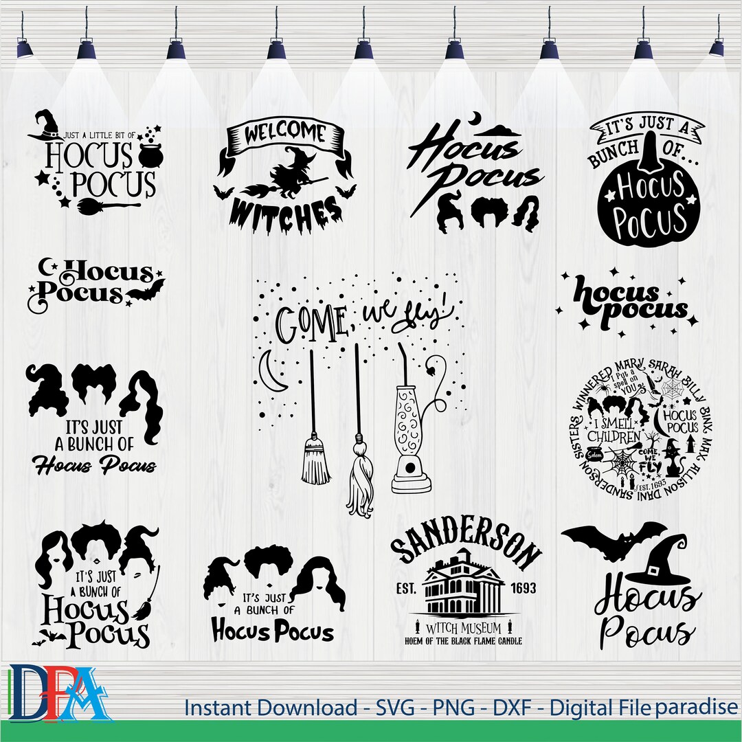 Come We Fly Hocus Pocus Inspired Decal Files, Cut Files for Cricut, Svg ...