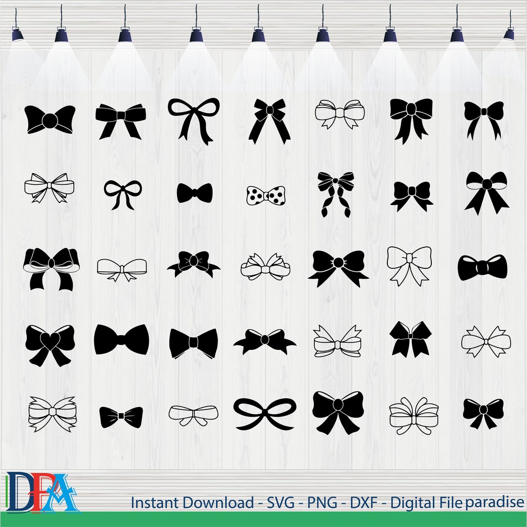Ribbon Bow SVG Bundle, Ribbon SVG, Bow Svg, Present Svg, Bow Tie SVG ...