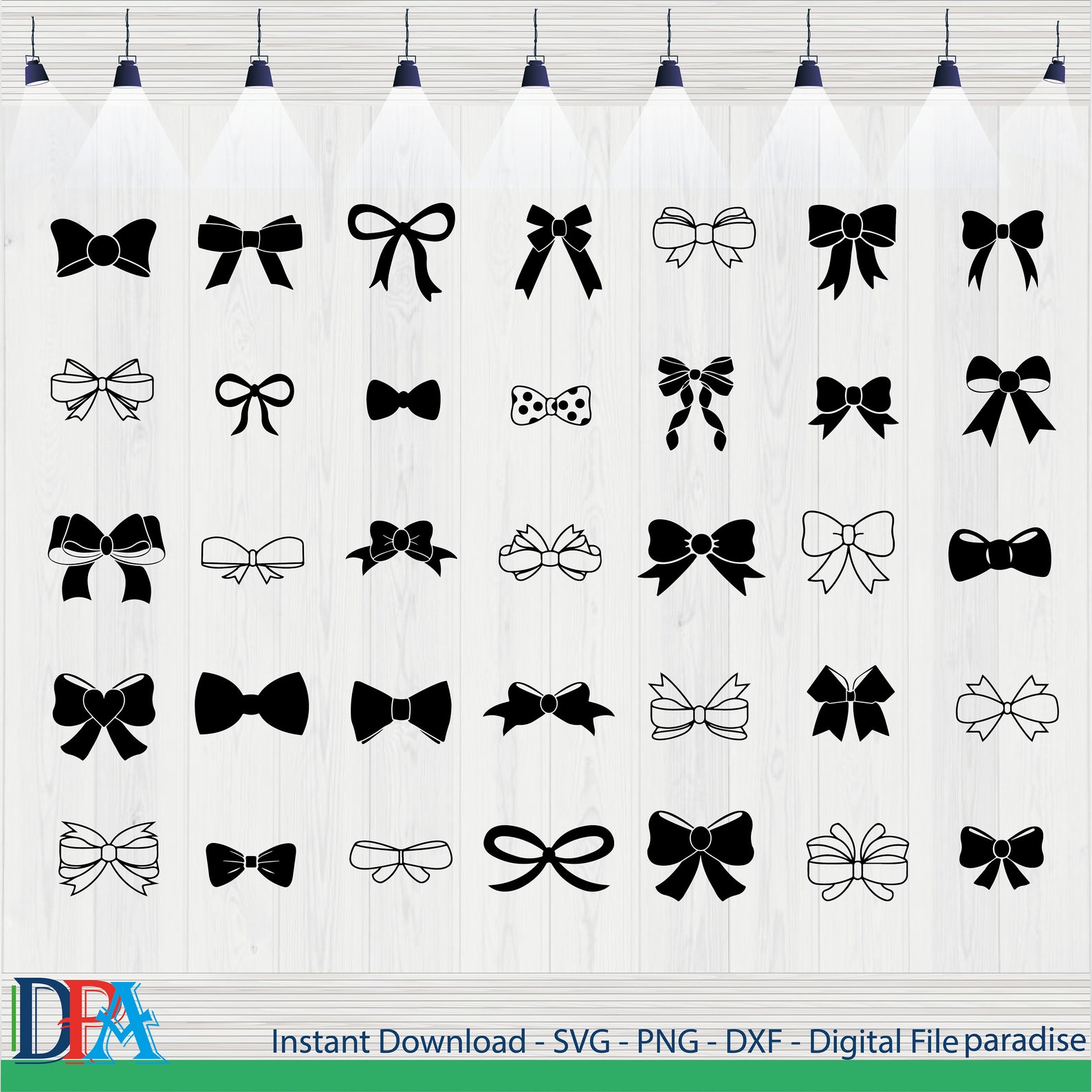 Ribbon Bow SVG Bundle, Ribbon SVG, Bow Svg, Present Svg, Bow Tie SVG ...