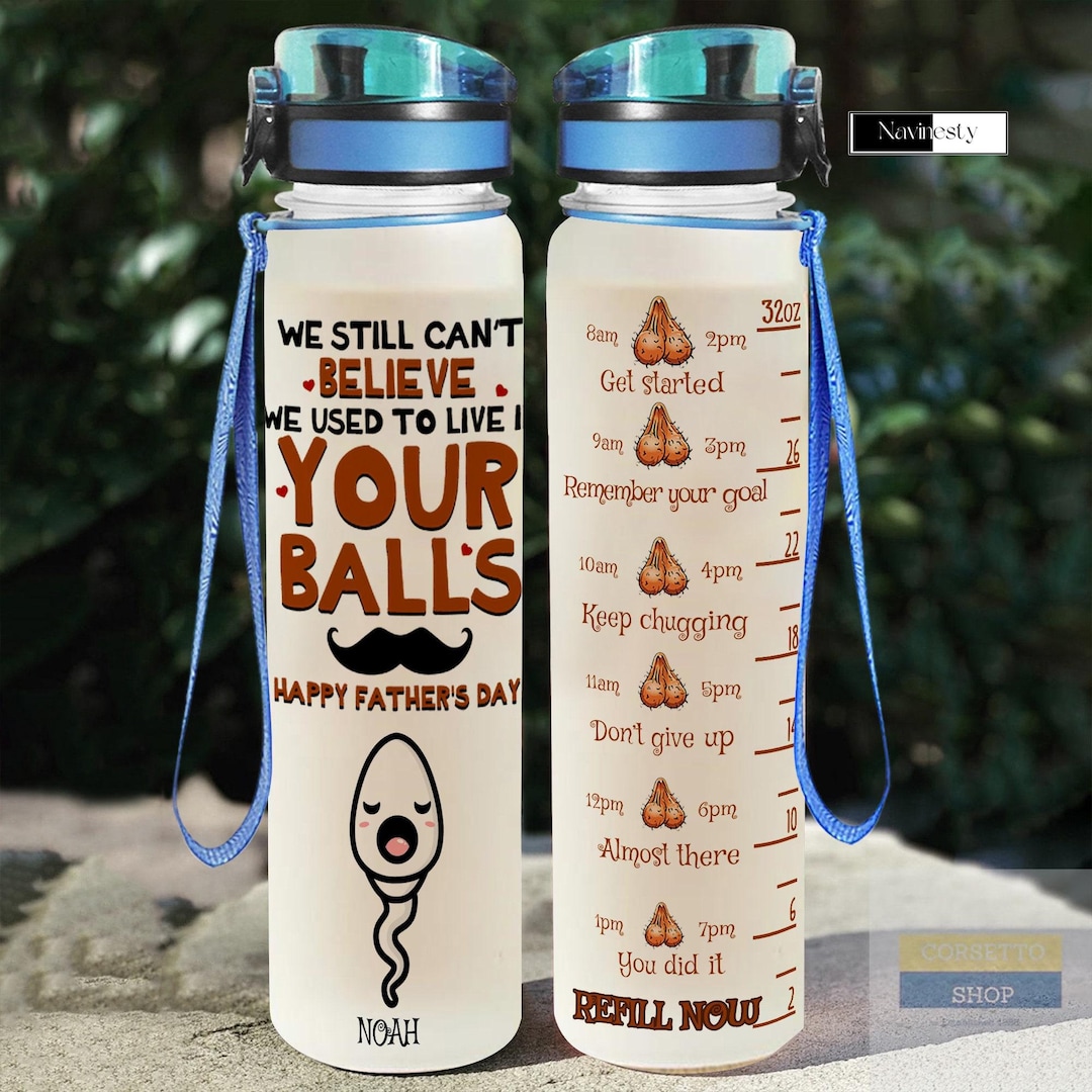 Personalized Father's Day Water Tracker Bottle, Daddy Water Tracker ...
