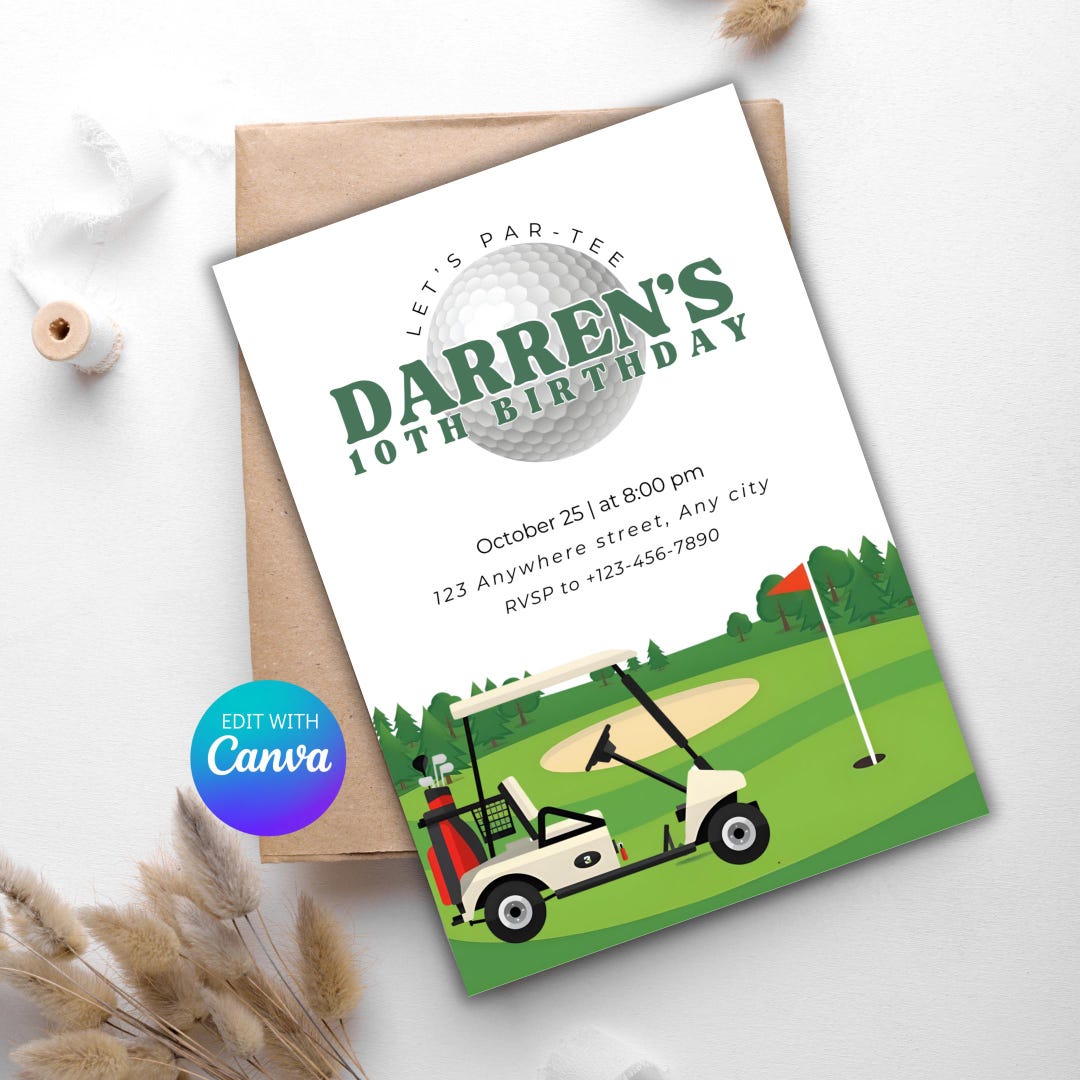 Top Golf Invite Mini Golf Invite Mini Golf Party Invitation Mini Golf ...