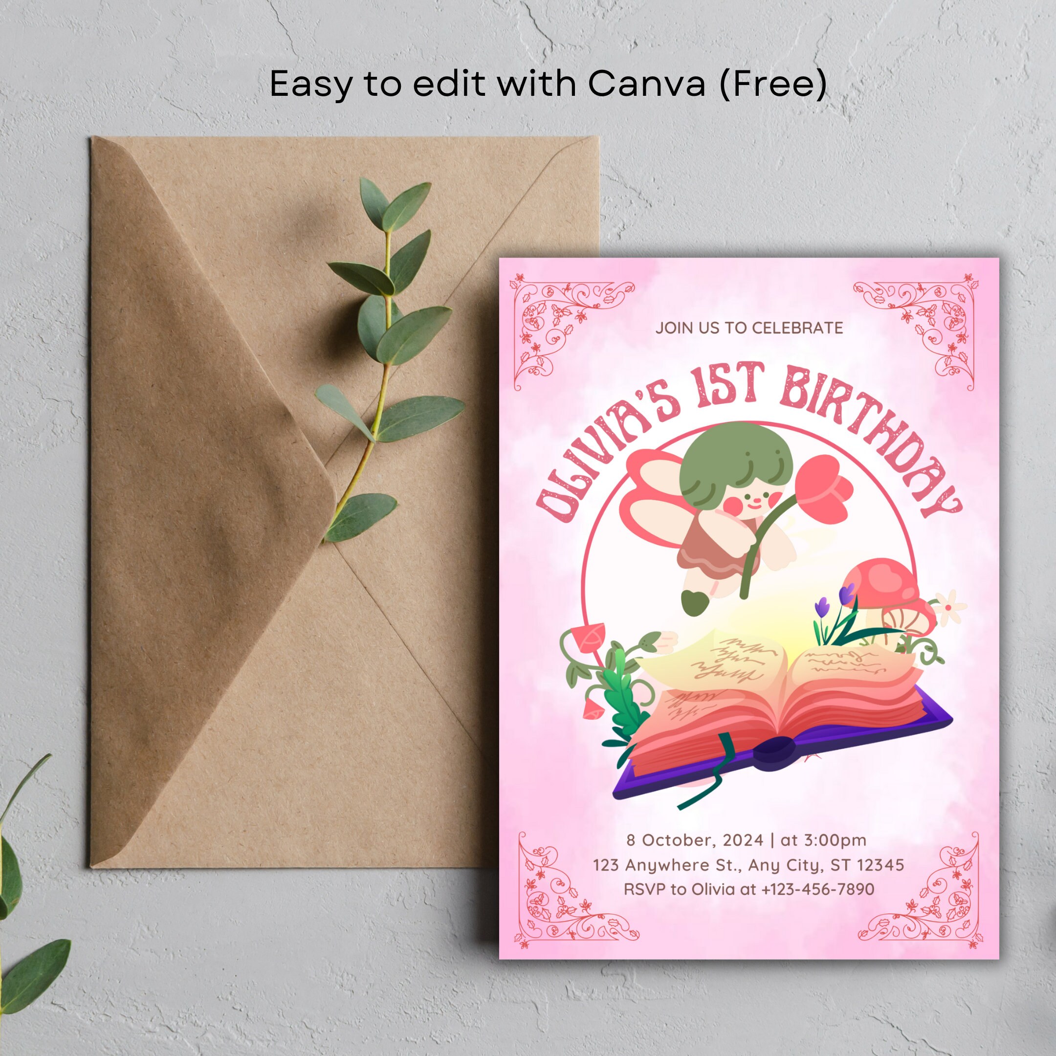 Storybook 1st Birthday Invitation - Book Club Invitation Book Club ...