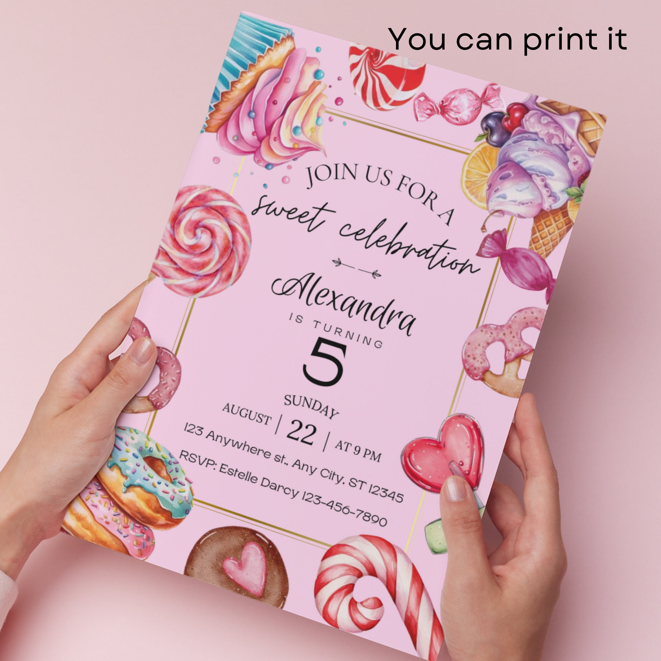 Candyland Invitation Editable Birthday Invitation Template, Printable ...
