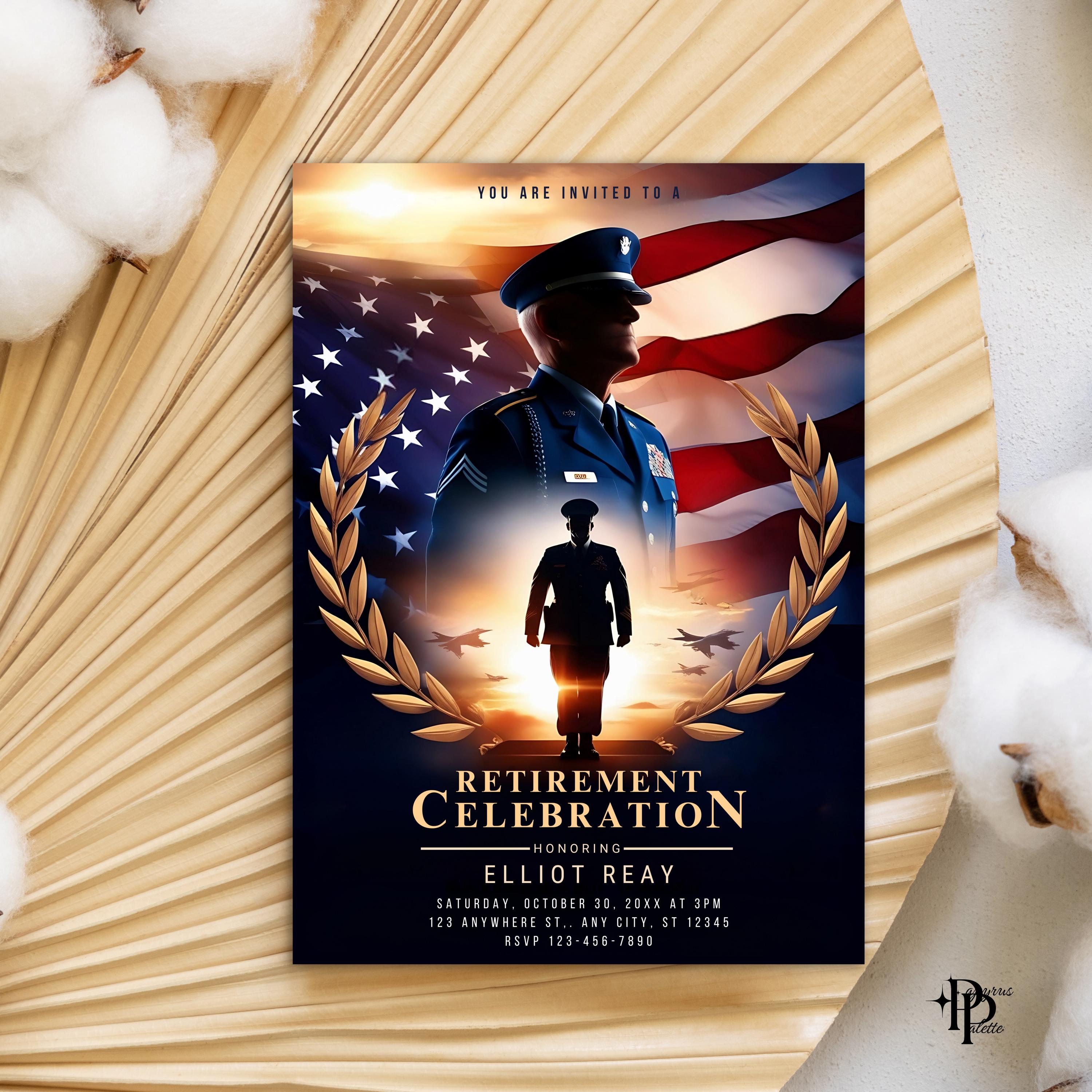 Military Retirement Ceremony Invitation - Personalized Air Force ...