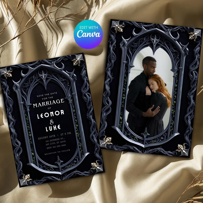 Goth Wedding Invitation - Etsy