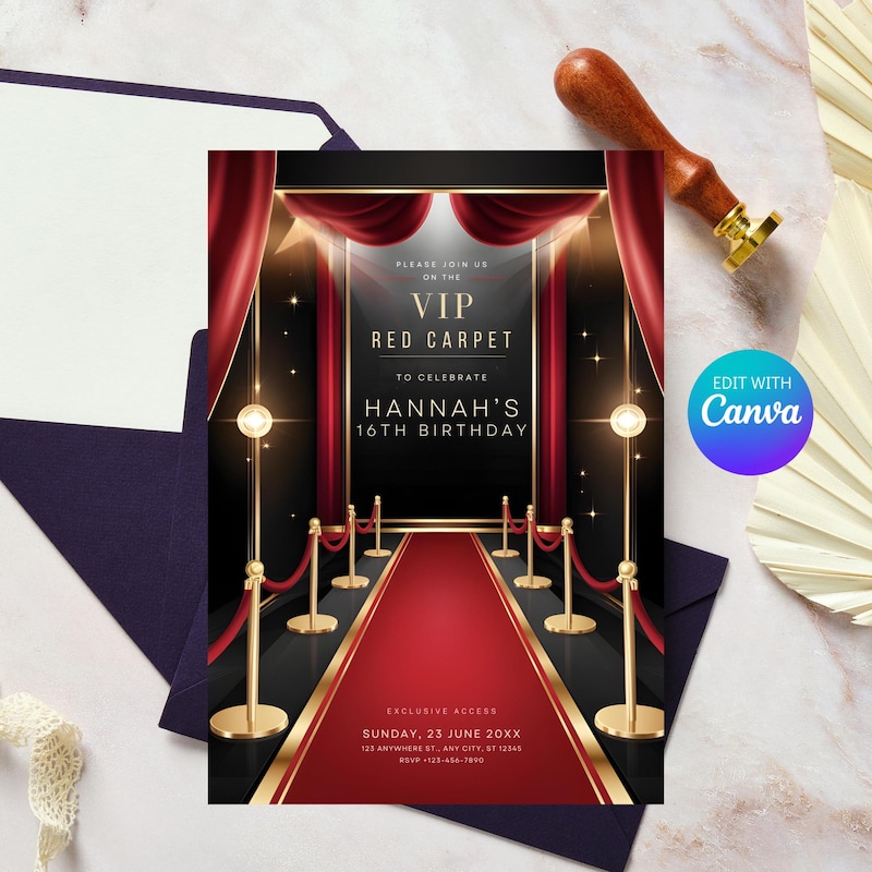 Red Carpet Birthday - Etsy