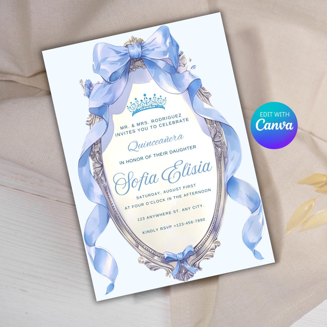 Editable Cinderella Quinceanera Invitation Spanish Quinceanera ...
