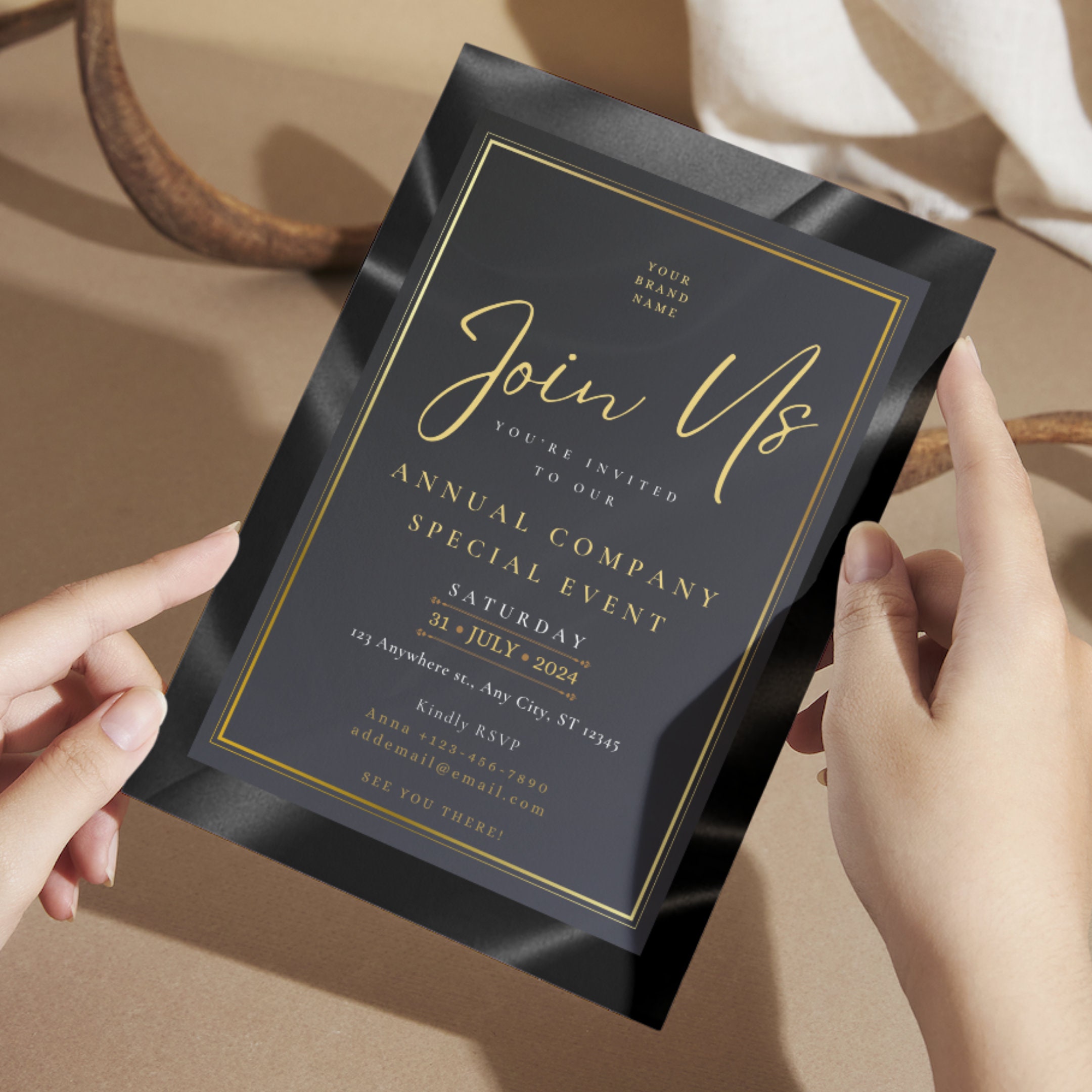 Company Anniversary Invite Invitation Template, Business Printable ...