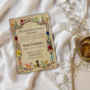 Medieval Invite, Medieval Party Invite, Medieval Invite, Medieval ...